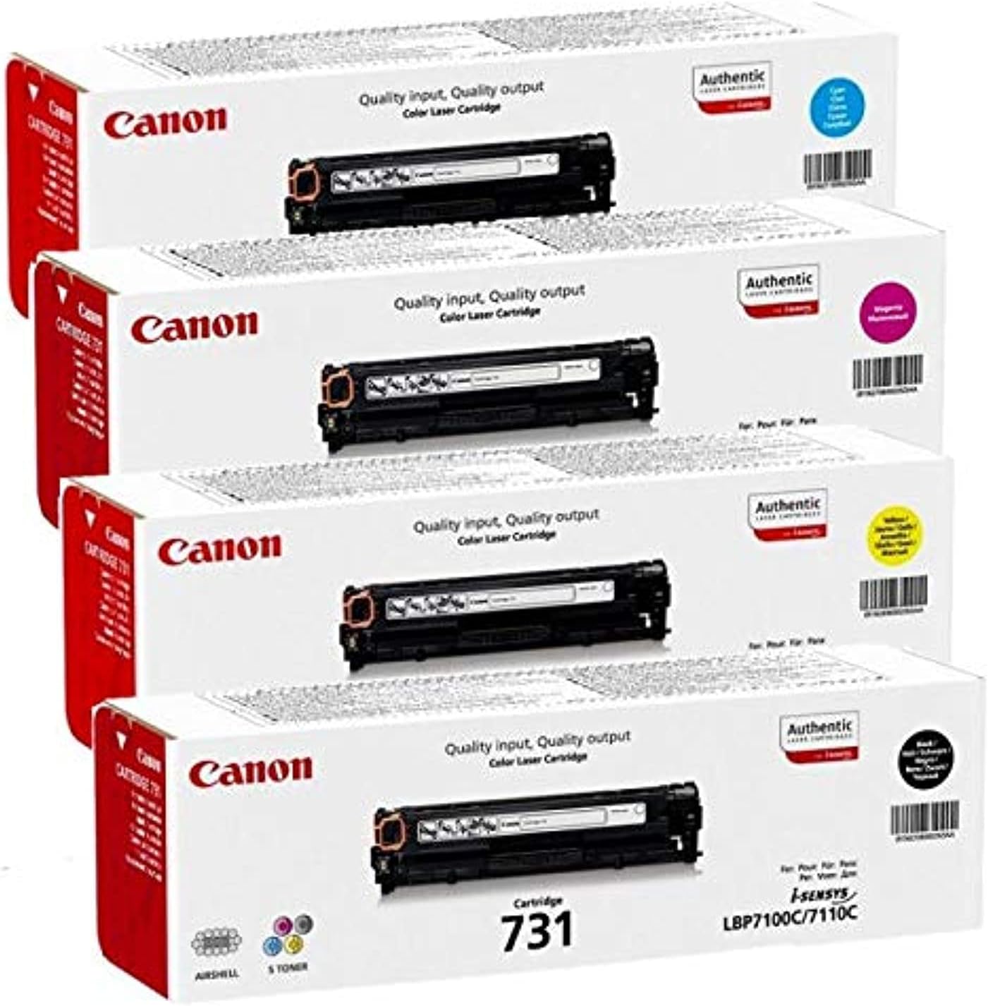 Canon 731 Laser Ink Toner 4 Color Set: Buy Online at Best Price in UAE ...