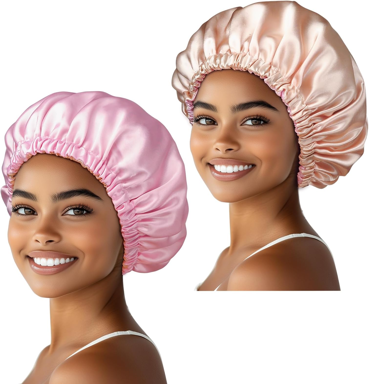 Amazon.com : ALLMOON 1PCS Double Layer Satin Bonnet Silk Bonnet for ...