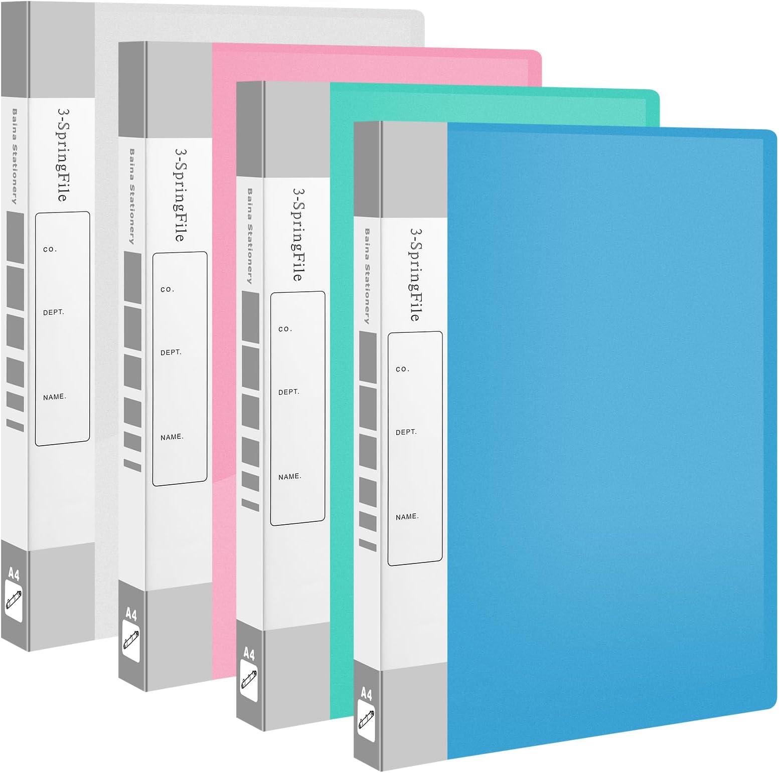 A4 Ring Binder, Pack of 4 Folders 3 Ring A4 Ring Binder, 25mm Spine ...