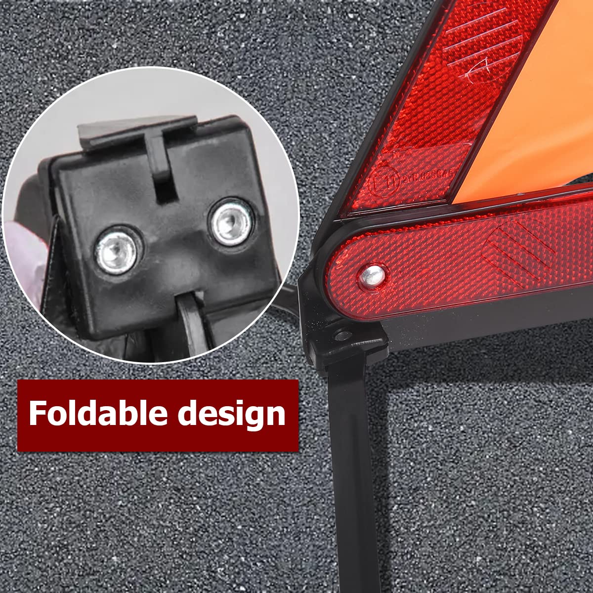 Snapklik.com : Warning Triangles, Foldable Car Road Warning Reflective ...