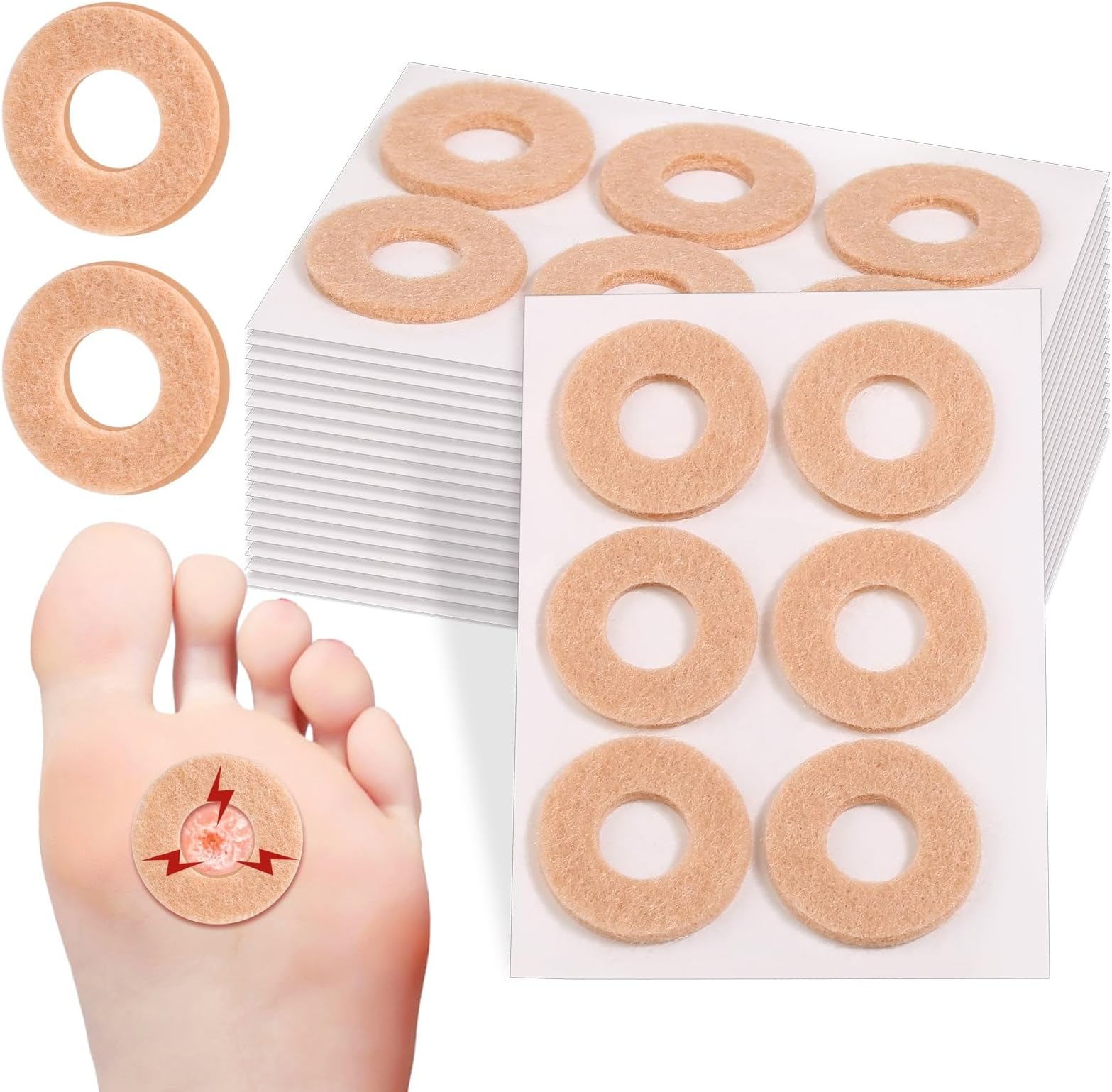 Amazon.com: 84 Pcs Callus Cushions for Bottom of Feet Self Adhesive ...