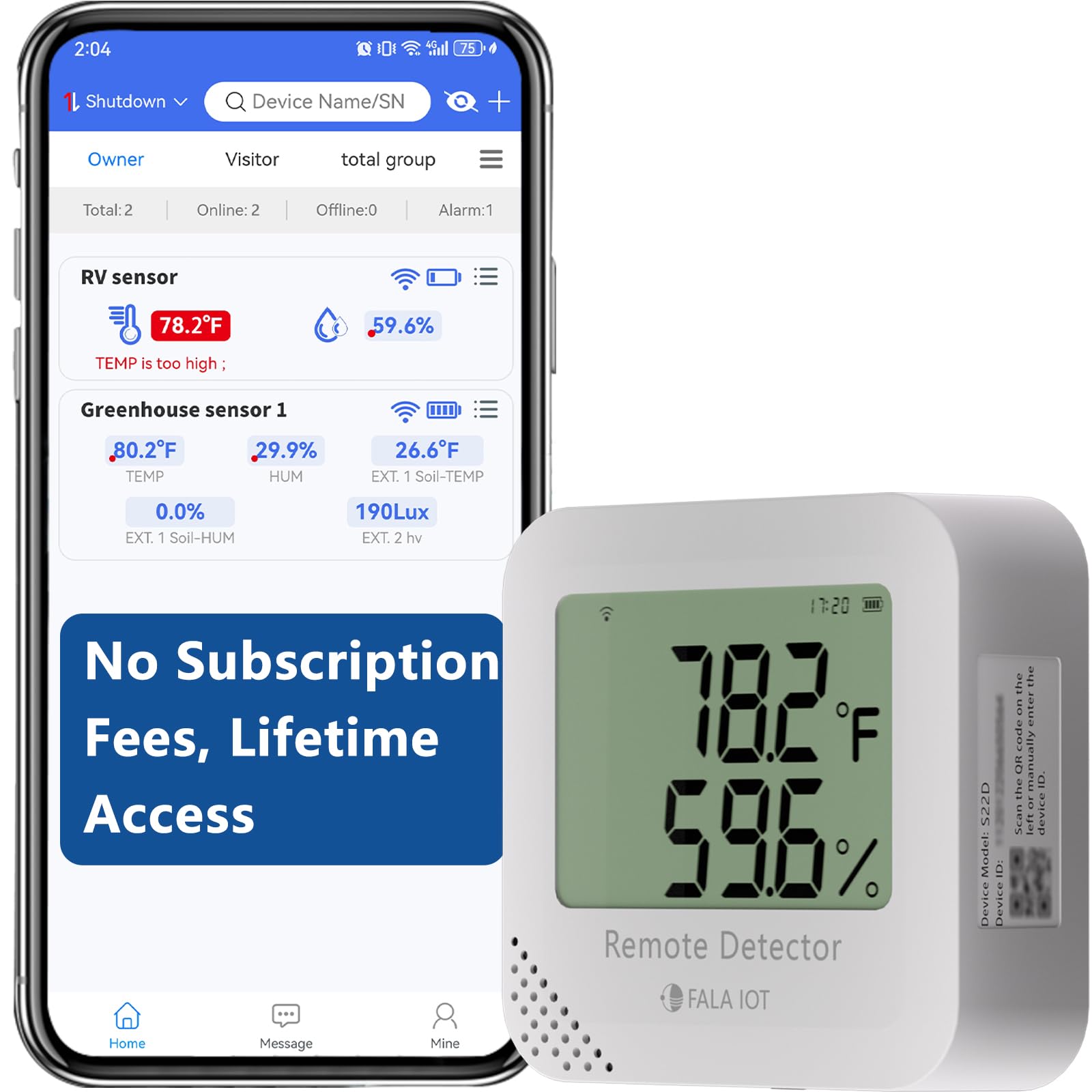 Fala Iot WIFI TEMPERATURE HUMIDITY MONITOR