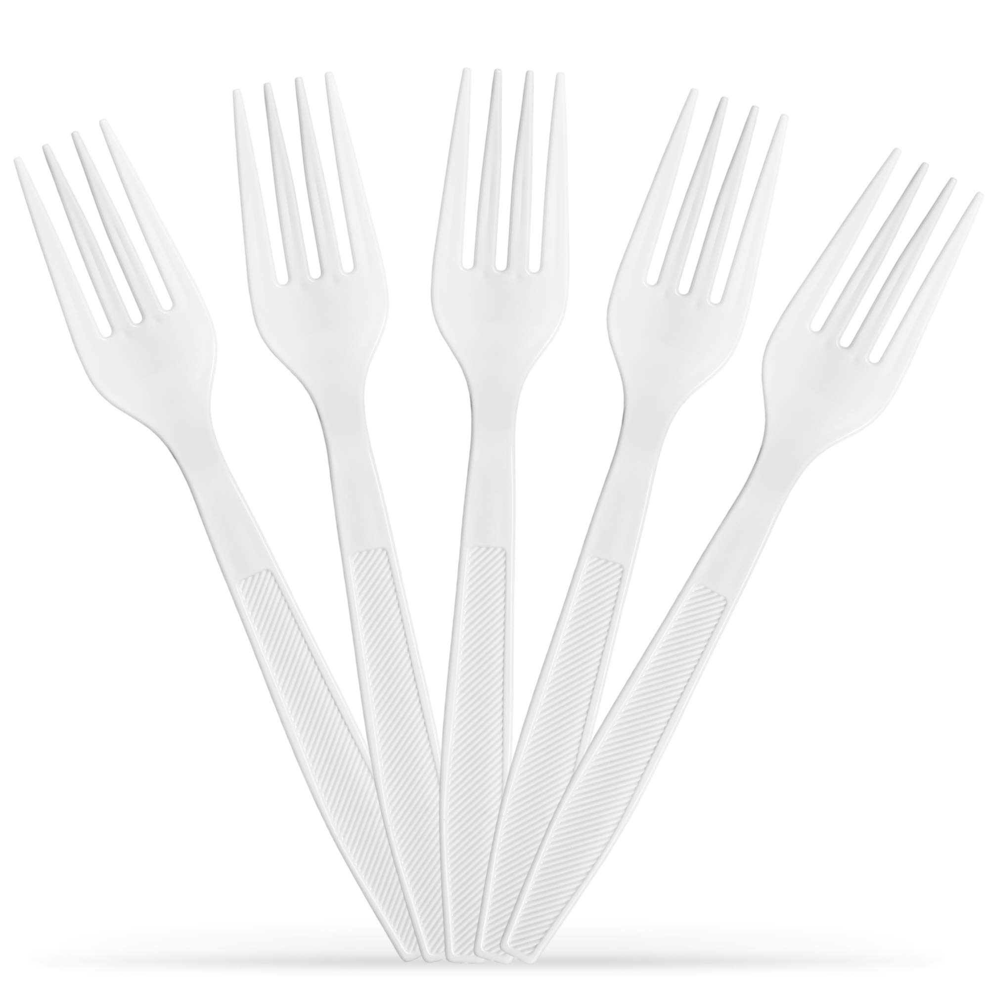 Snapklik.com : 500 Count Extra Heavy Duty Plastic Forks, Disposable ...