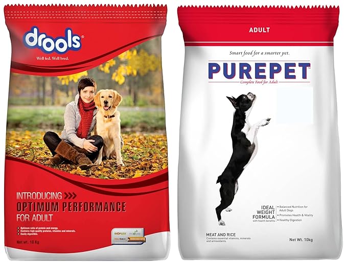 Purepet Meat and Rice Adult Dog Food, 10kg,Drools Optimum Performance ...