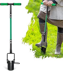 Hortem Bulb Planter Tool Long Handle, Long Handled Bulb Planter with ...