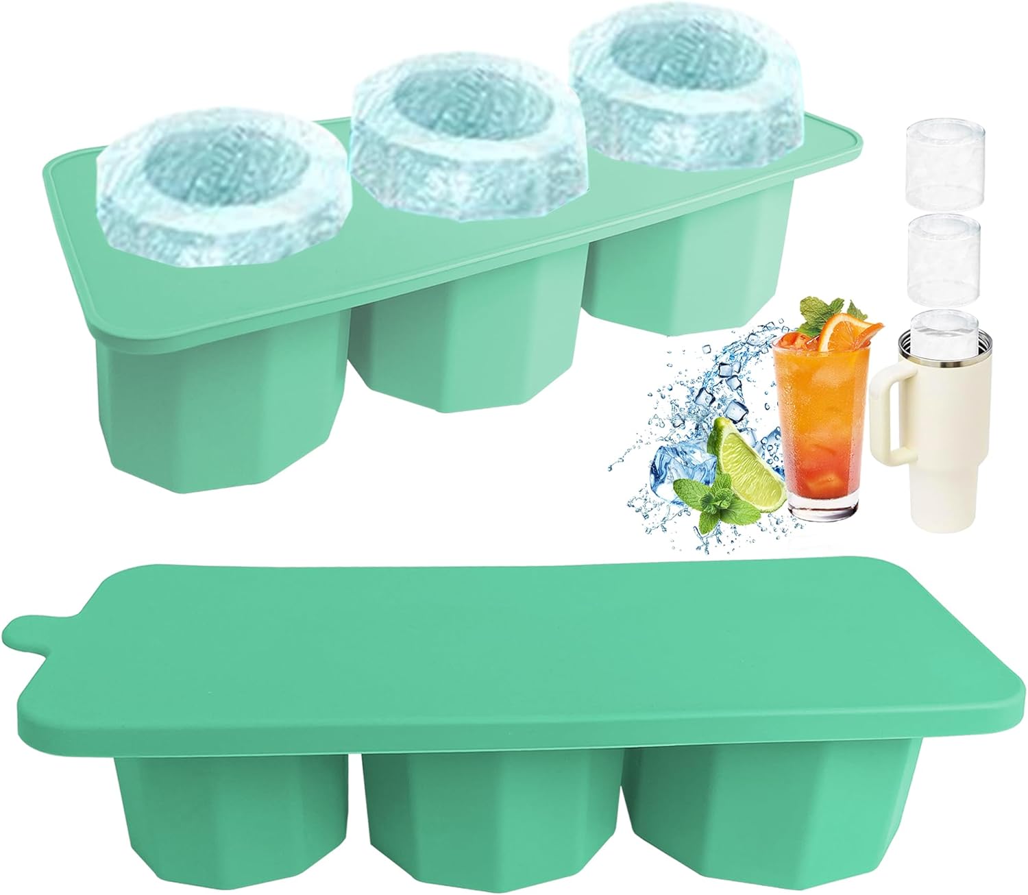 Amazon.com: Ice Cube Tray for Stanley Cup, Large Stanley Ice Molds with ...