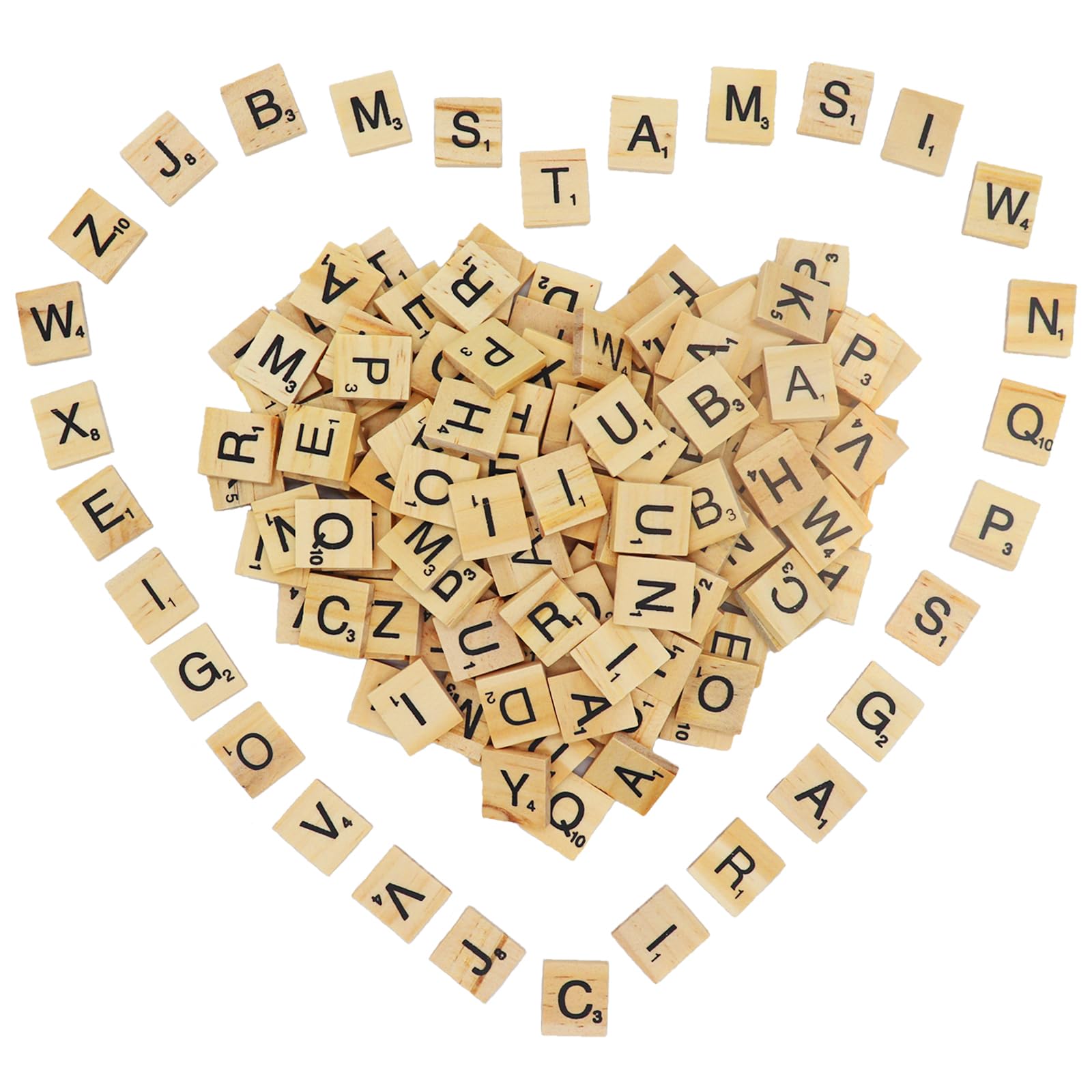 200 Pcs Wooden Scrabble Letter Tiles Scrabble Tiles for Crafts, A-Z ...