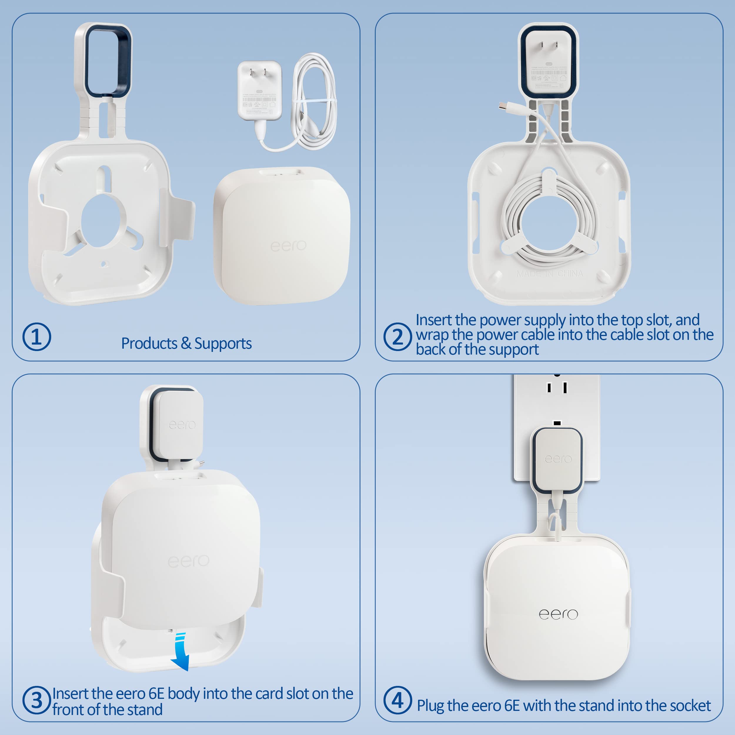 Snapklik.com : PETIMETI Wall Mount Holder For EERO Pro 6E Mesh WiFi ...