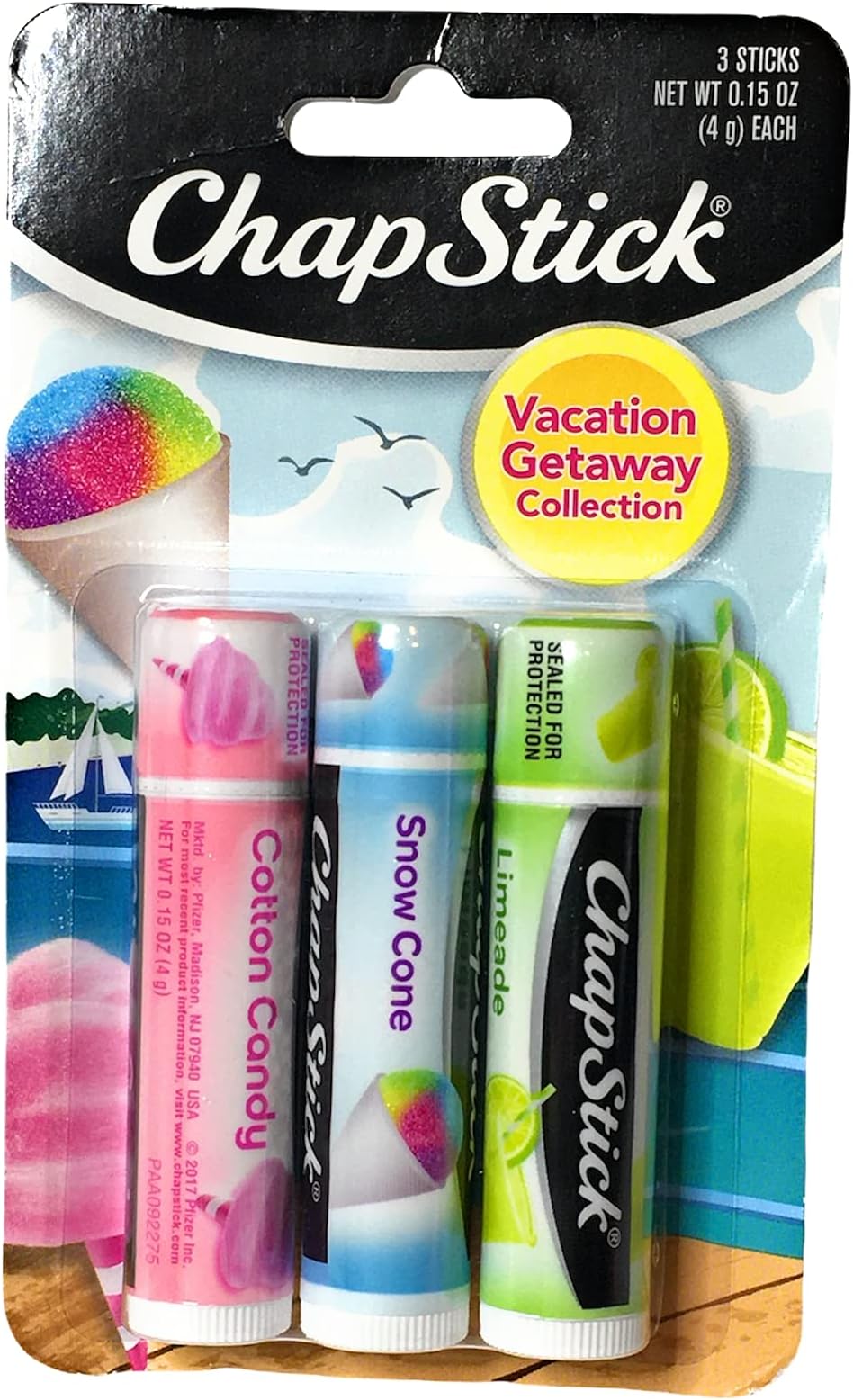 Amazon.com : (1) Pack of 3 Count ChapStick Vacation Getaway Collection ...