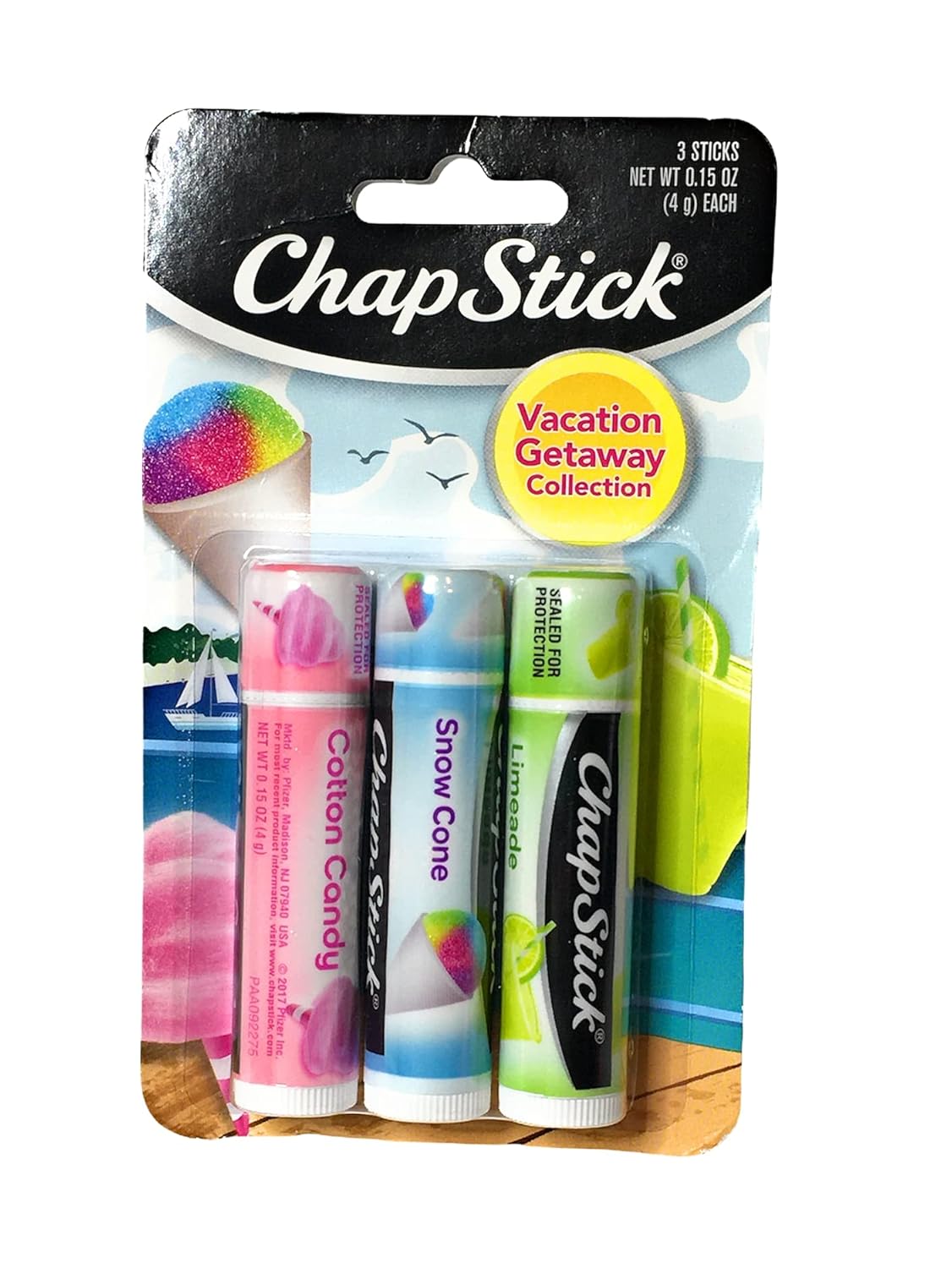 Amazon.com : (1) Pack of 3 Count ChapStick Vacation Getaway Collection ...