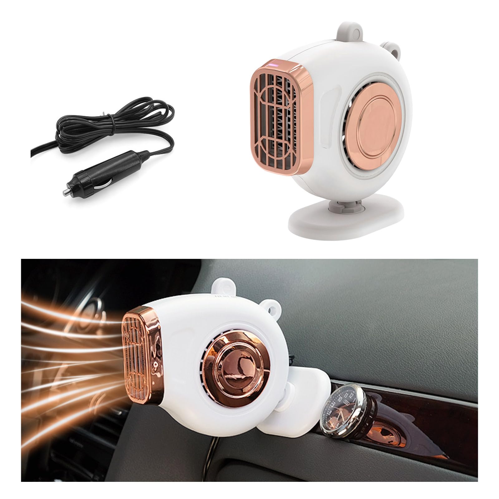 Amazon.com: Ziciner Car Heater, 12V 150W Portable Auto Windscreen ...