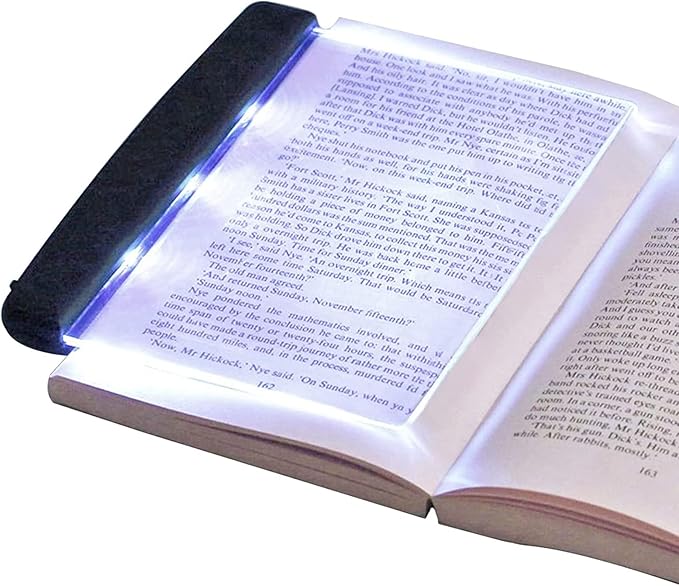 Agatige Luz de lectura LED, luz de lectura plana, marcapáginas acrílico ...