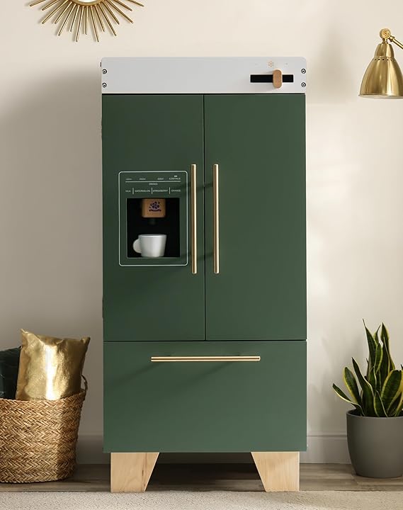 Amazon.com: ROBOTIME Wooden Toy Fridge - Play Kitchen Set with ...