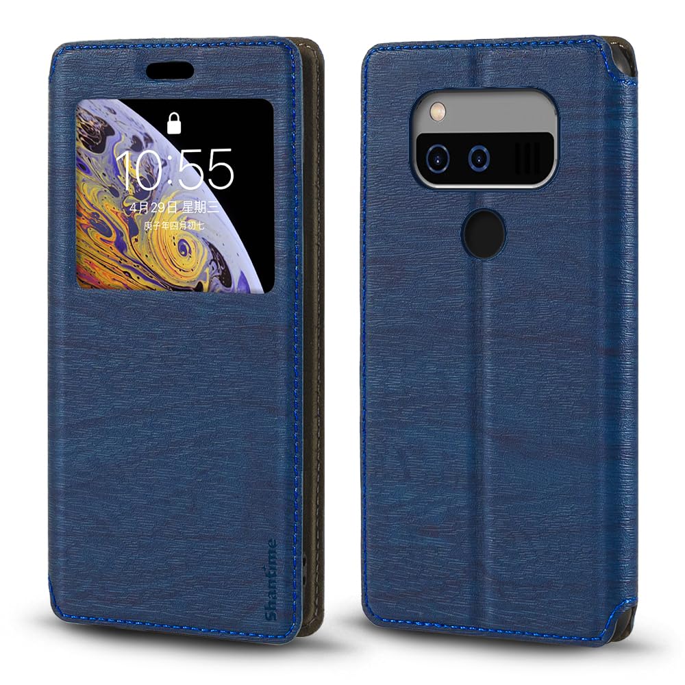 Amazon | Unihertz Jelly Maxケース、カードホルダーとウィンドウ付き木目レザーケース、Unihertz Jelly ...