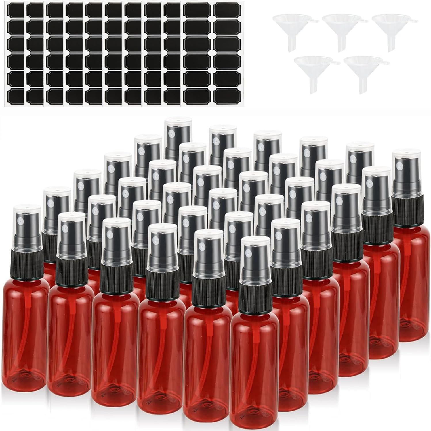 Amazon.com: GBACHOOSE 60PCS 2 oz Plastic Amber Spray Bottle, Empty ...
