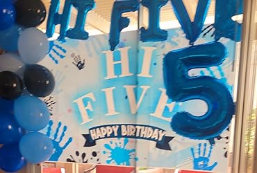 Amazon.com: Hi Five Birthday Party Decorations for Girls, 5th Birthday Decorations Happy ...