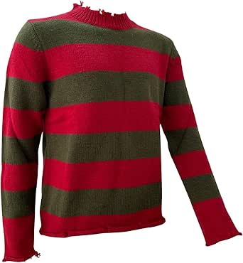 Amazon.com: Men's Halloween Cosplay Knitted Scary Killer Sweater ...