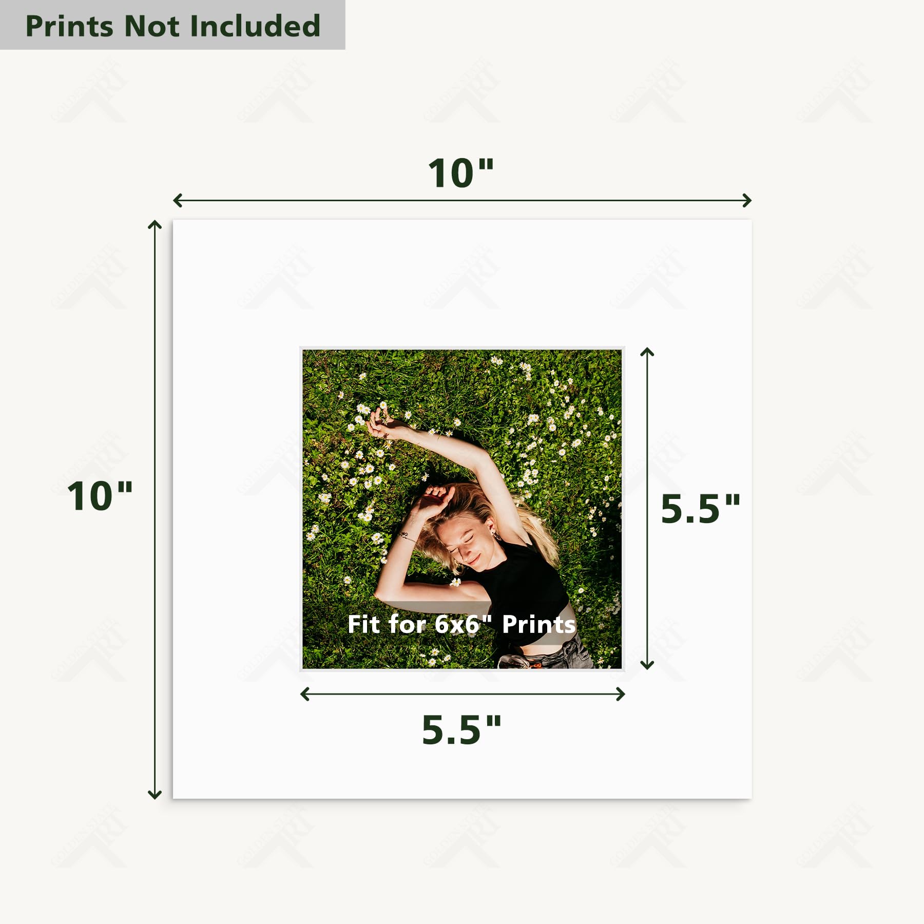 Snapklik.com : Pack Of 10 Acid Free 10x10 For 6x6 White Picture Mats ...
