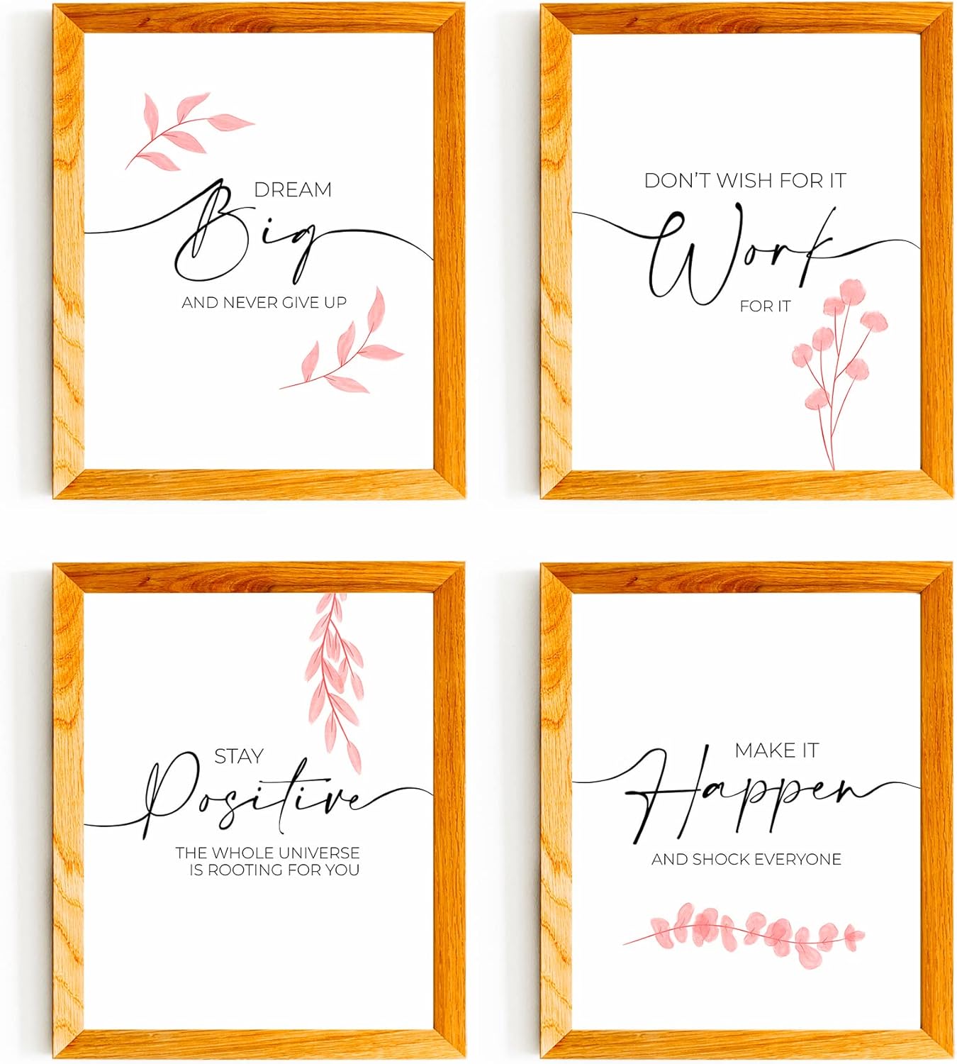 Amazon.com: Inspirational Wall Art Office Decor - Motivational UNFRAMED ...
