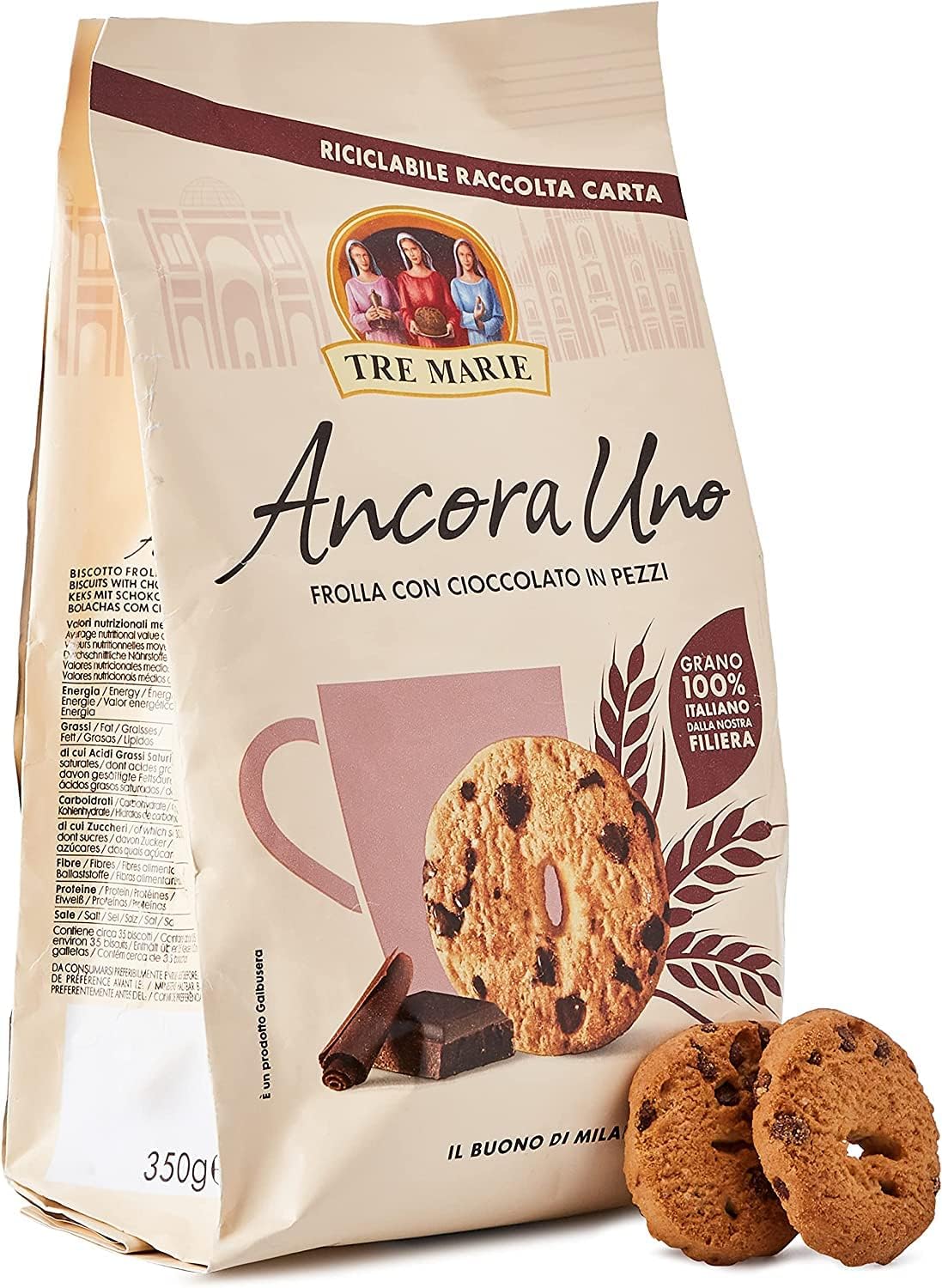 6X Tre Marie Ancora Uno Frolla con Cioccolato in pezzi Cookies with ...