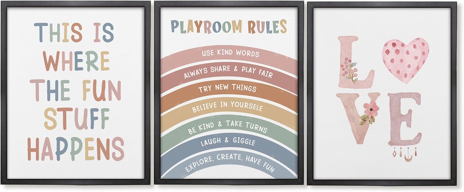 Amazon.com: GOXFOC Boho Neutral Rainbow Wall Art Prints Unframed Set of ...