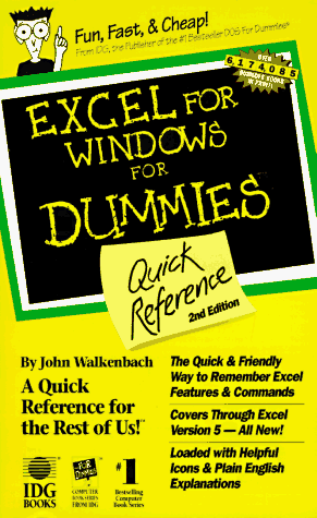 Amazon.com: Excel for Windows for Dummies Quick Reference ...