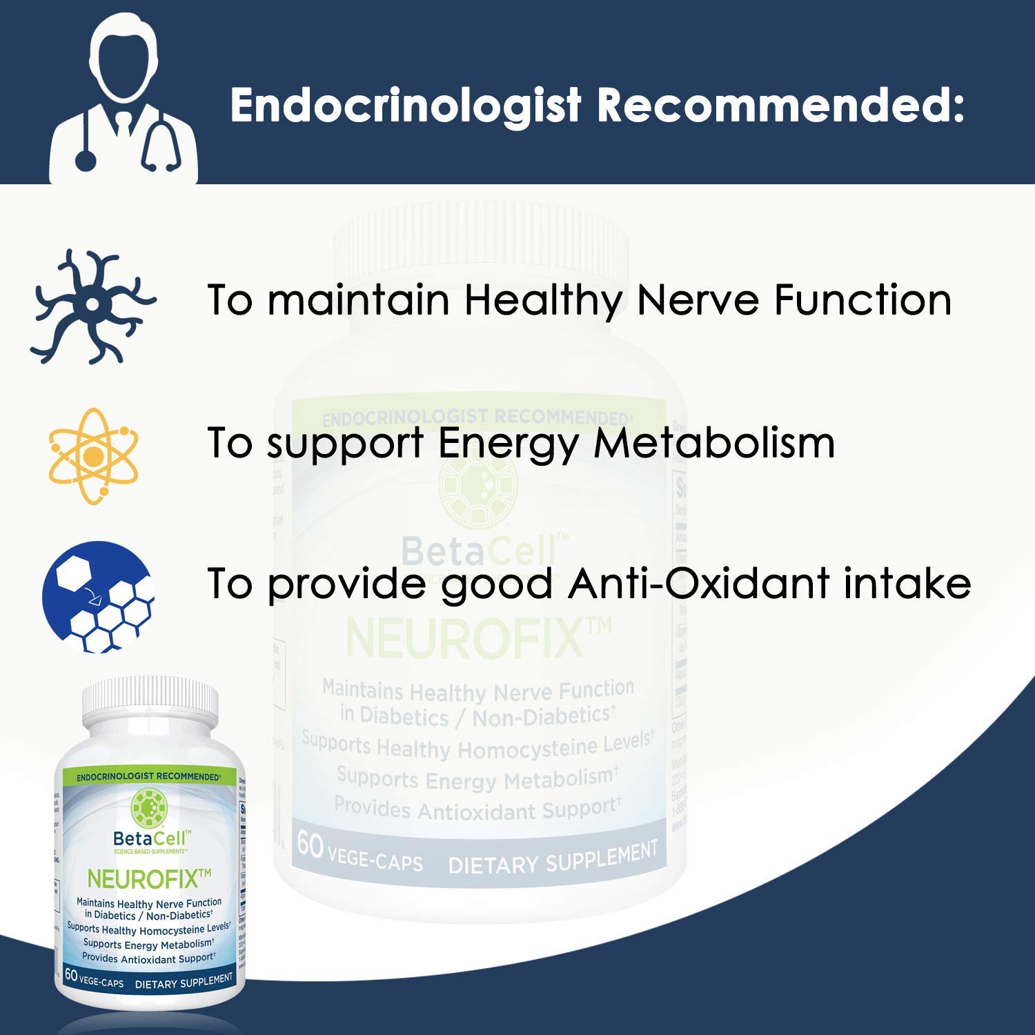 Buy Neurofix Nerve Support Formula 60 Vege-Caps |B-Vitamins, Alpha ...