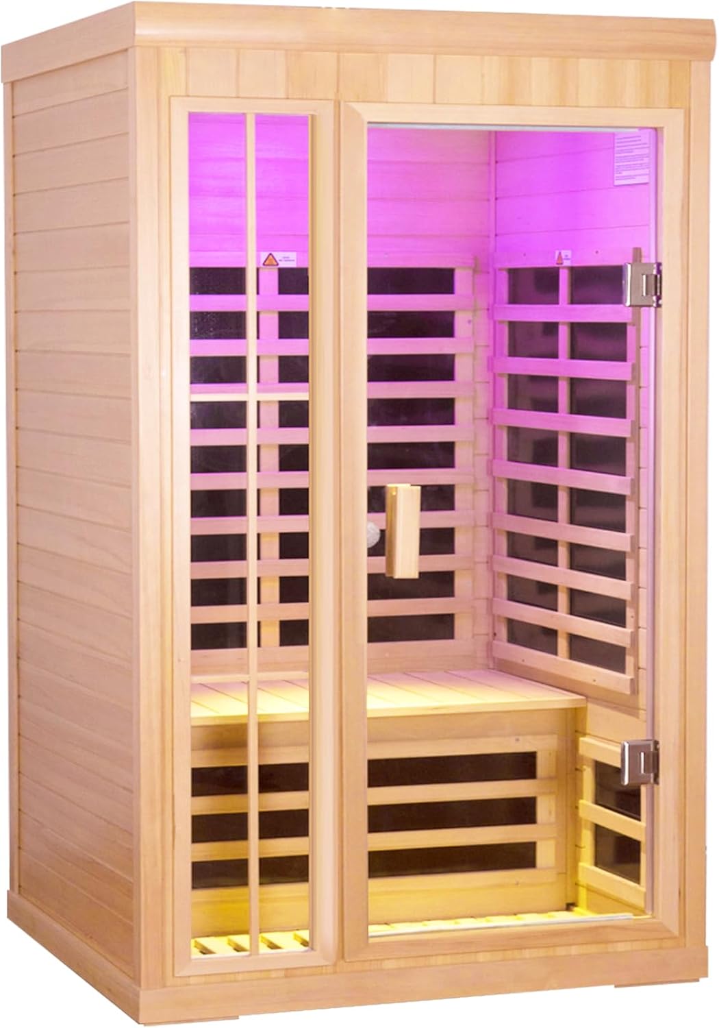 Amazon.com : 1 to 2 Person Infrared Sauna,Hemlock Wood Low EMF FAR Dry ...