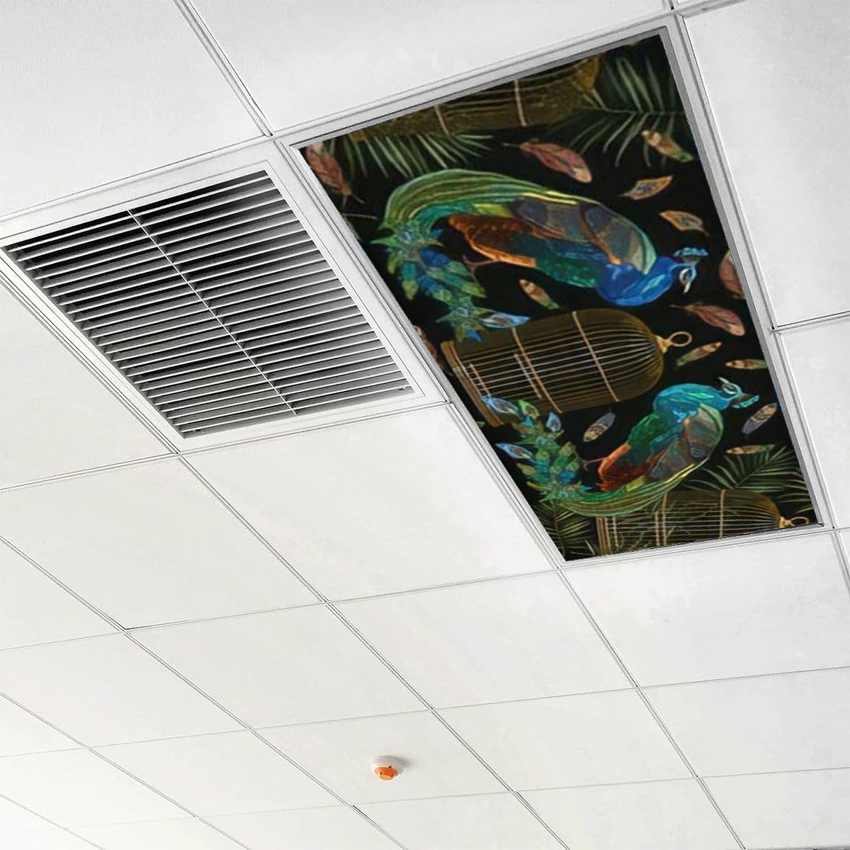 Wire Cage Fluorescent Light Covers DIY Woven Cane Ceiling Panels For