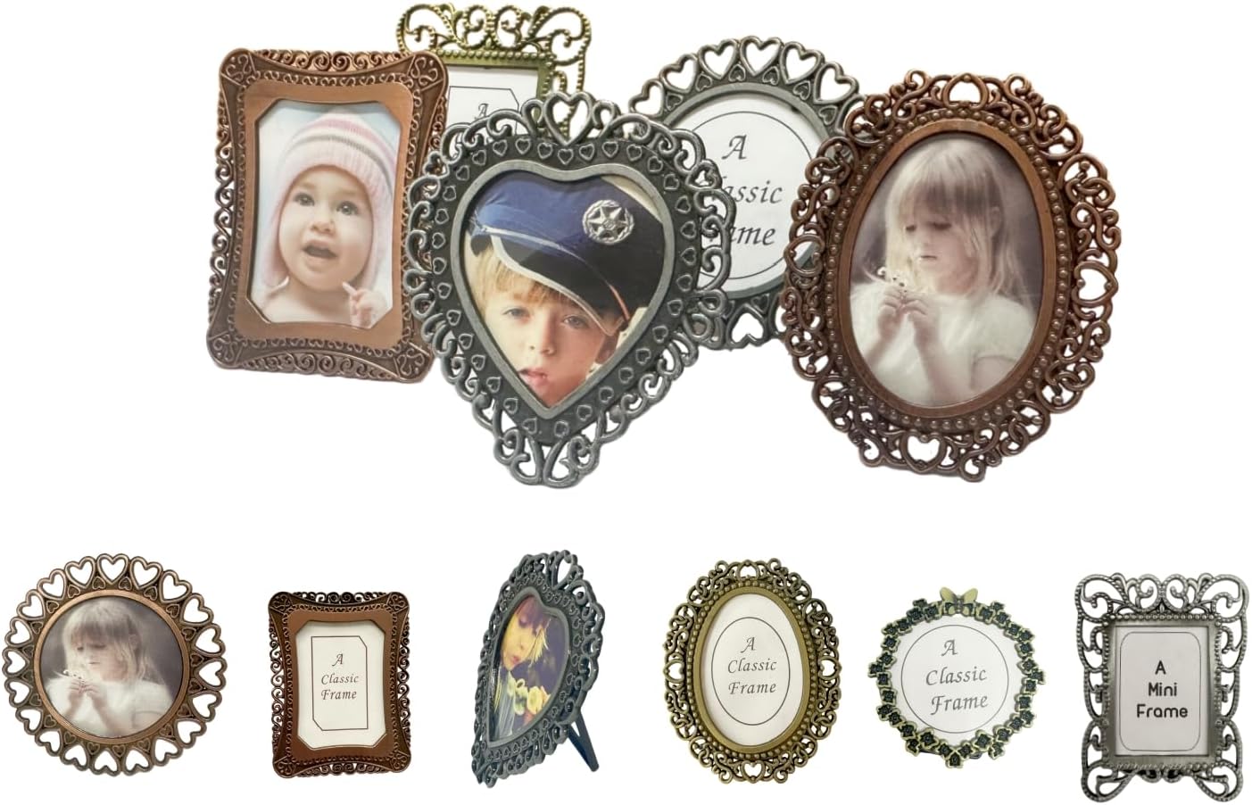 Amazon.com - Pofectsty 6 Pcs One-Inch Vintage Picture Frame,1"x1.5 ...