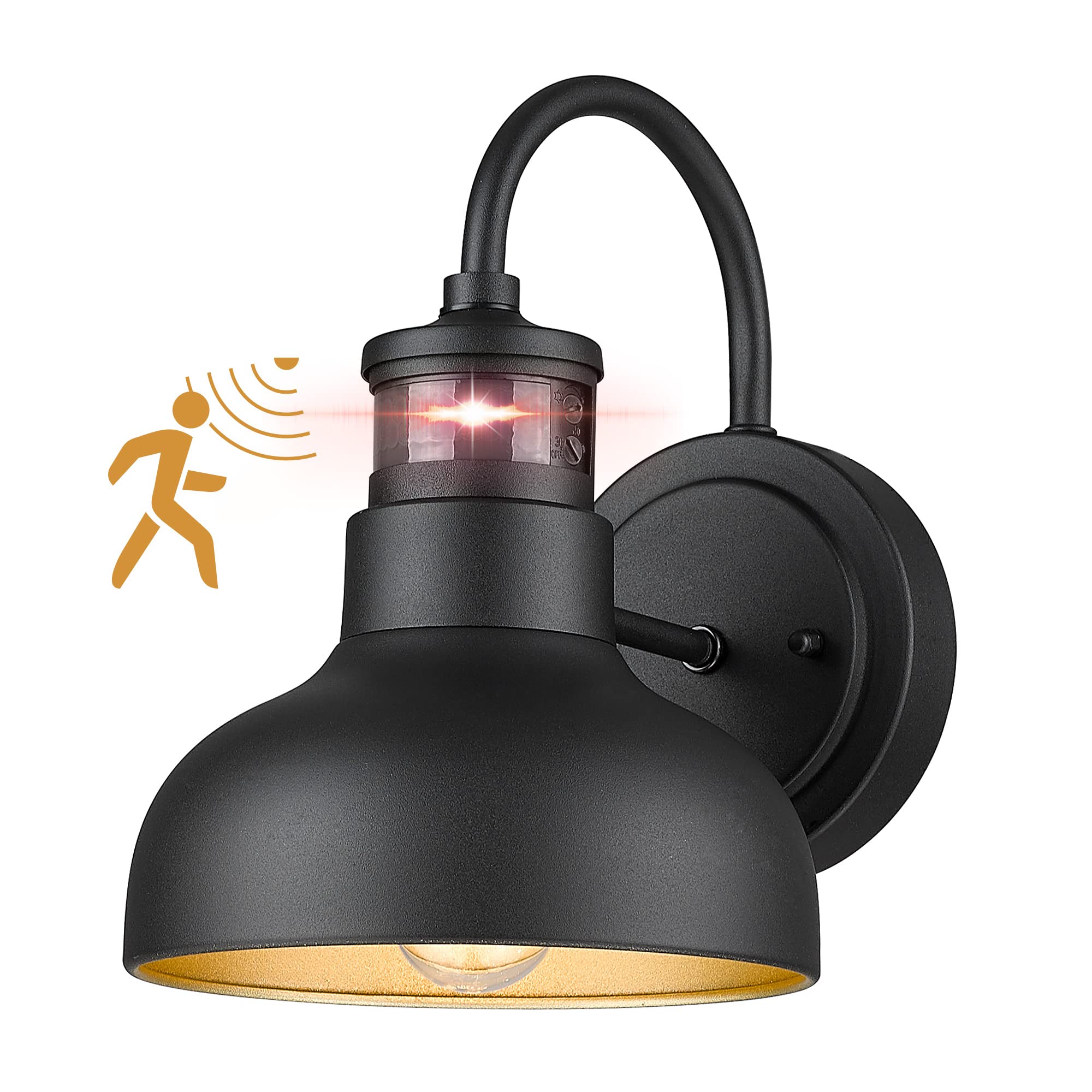 Seovix 9“ Motion Sensor Outdoor Lights, Outdoor Light Fixture Dusk to ...