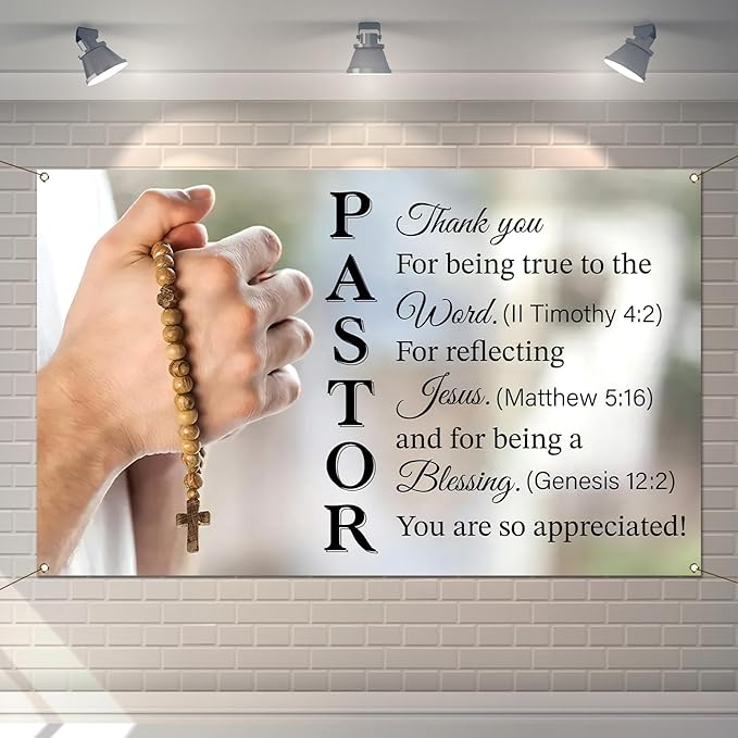 Amazon.com: Buxiuer Pastor Appreciation Month Photo Booth Backdrop ...