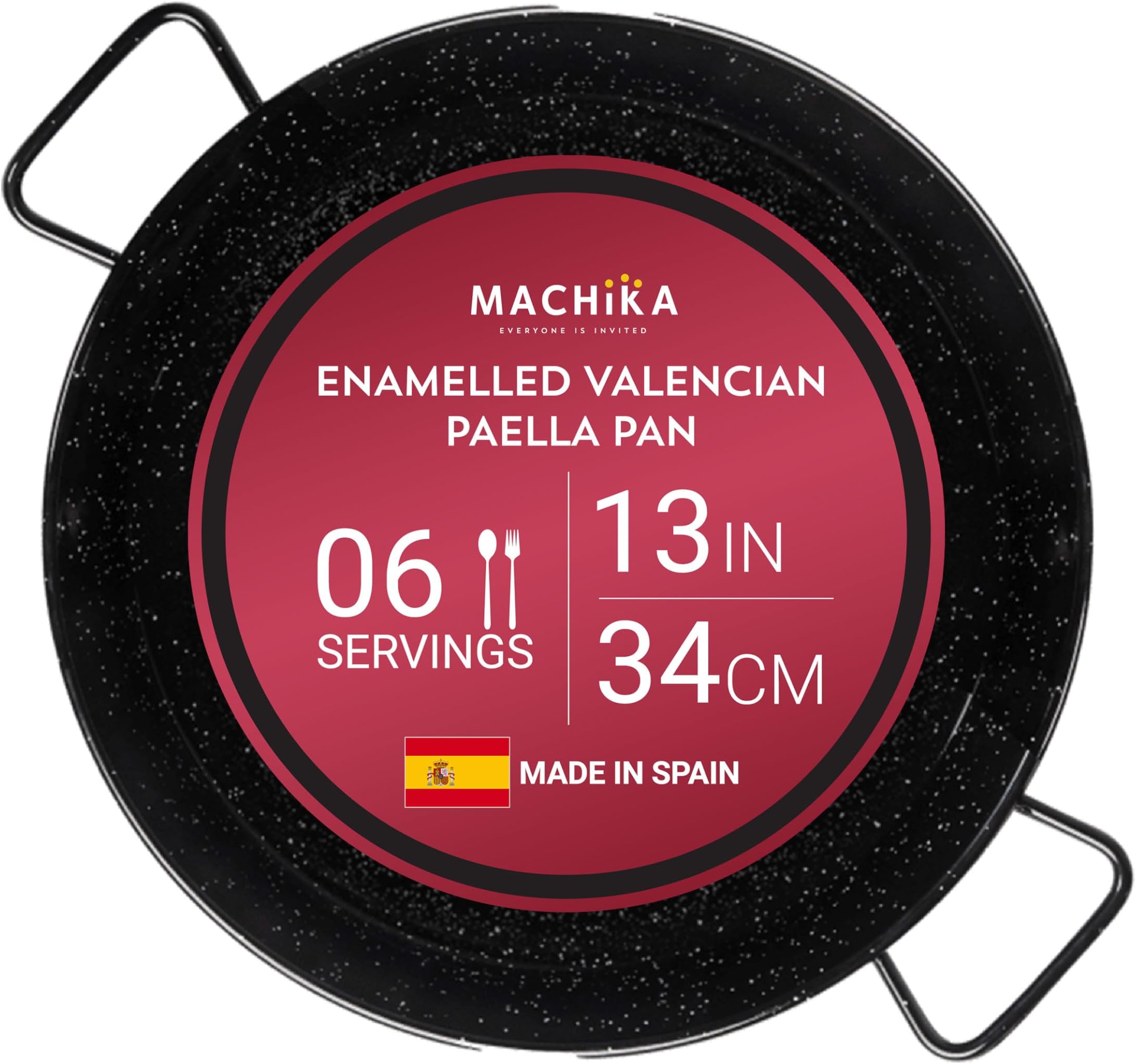 Amazon.com: Mabel Home 14 inch / (36cm) Enamaled Steel Paella Pan, 14 ...