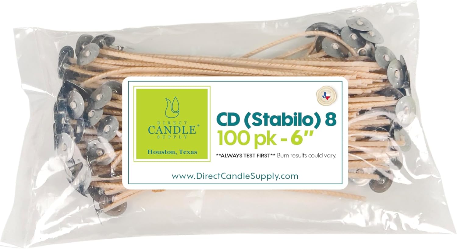 Amazon.com: Direct Candle Supply Candle Wicks for Candle Making | 6 ...