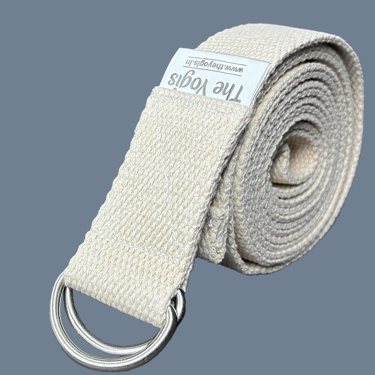 The Yogis Yoga Belt 100% Cotton Belt 9ft Length with Adjustable D-Ring ...