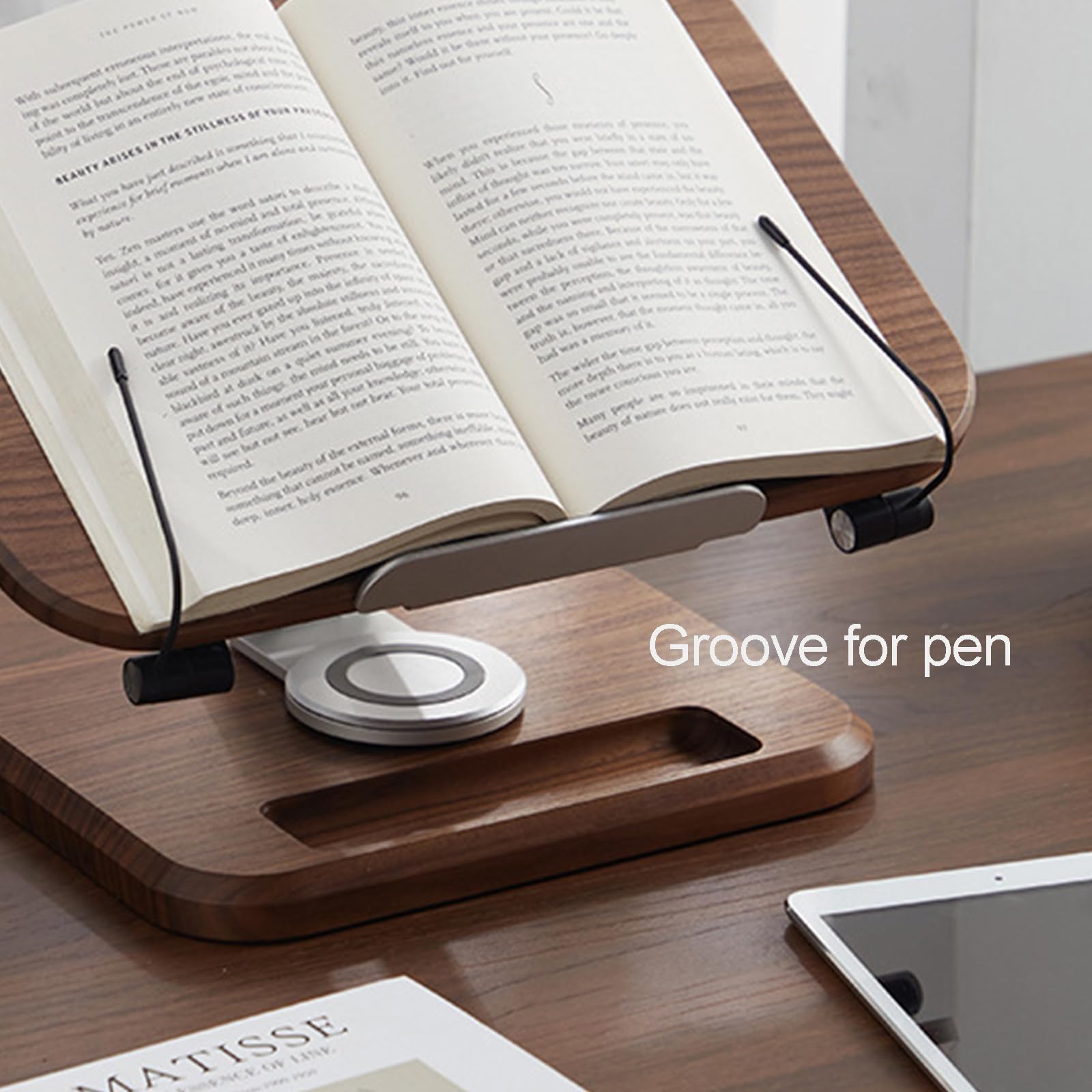 Desktop Book Stand Acrylic Tawny Desktop Organizer Books Holder