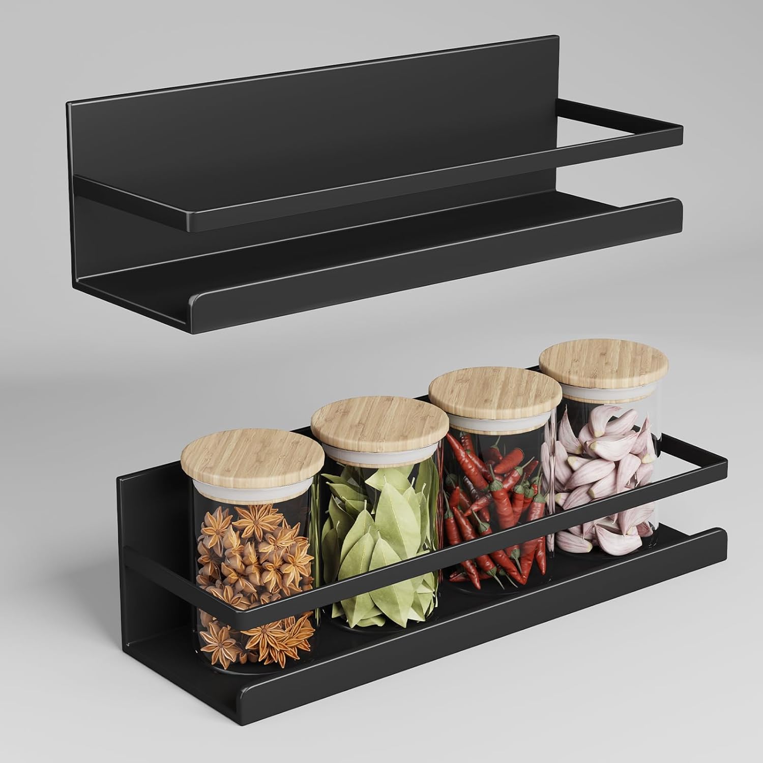 Amazon.com: Qifaz Magnetic Spice Rack,Magnetic Shelf for Refrigerator ...