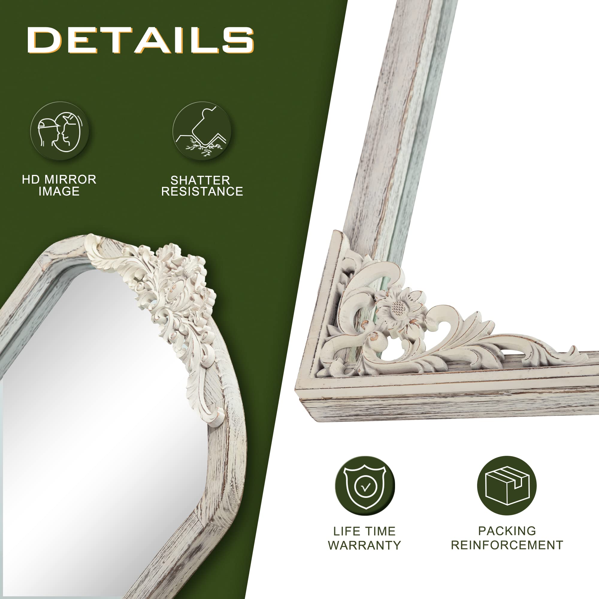 White Carved Full Length Mirror at Glenn Barbee blog