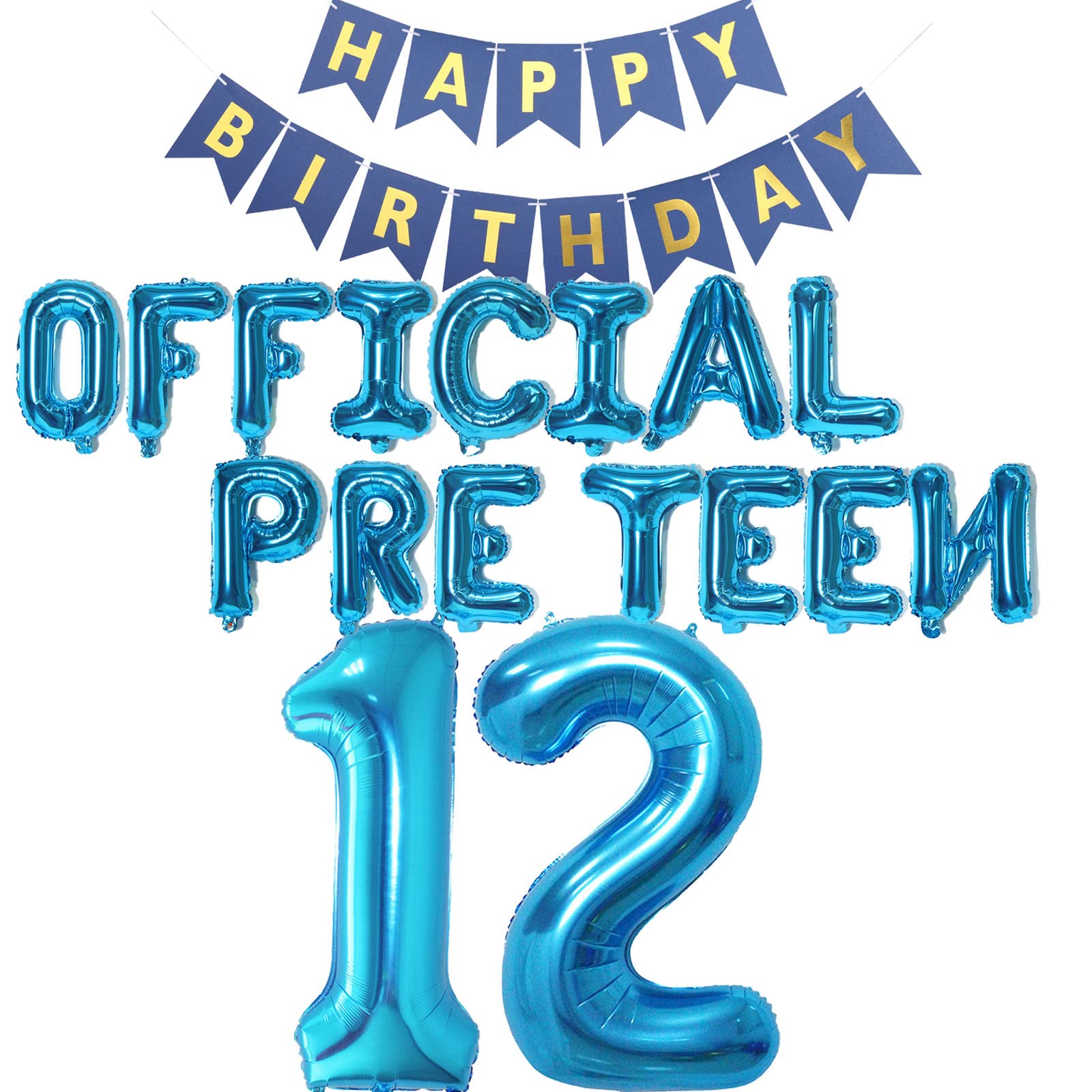 Amazon.com: 12th Birthday Decorations for Boys Girls, Official PreTeen ...