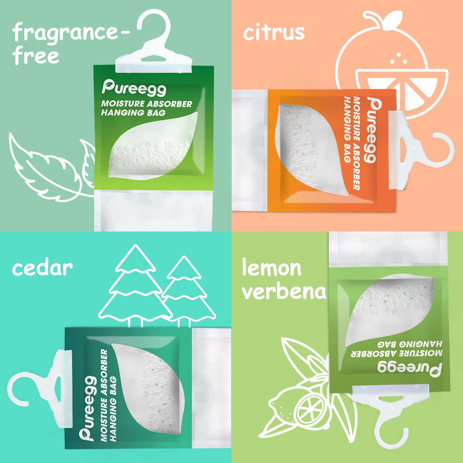 Snapklik.com : Moisture Absorbers Hanging Bag - 12 Packs, Citrus Scent ...