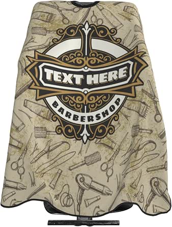 Amazon.com: Custom Barber Cape, Personalized Text Hair Cutting Cape for ...