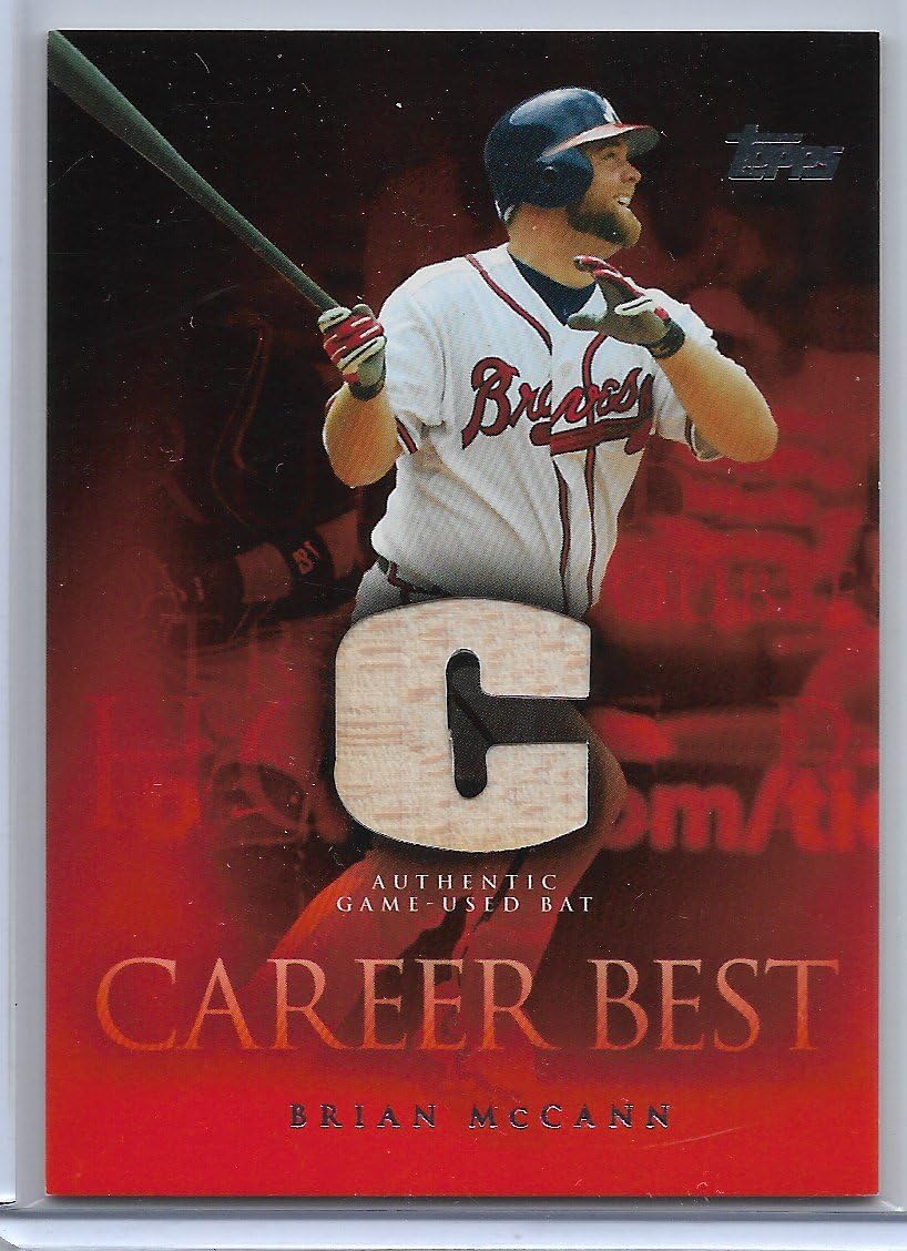 Amazon.com: 2009 Topps Baseball Brian McCann Career Best Game Used Bat ...