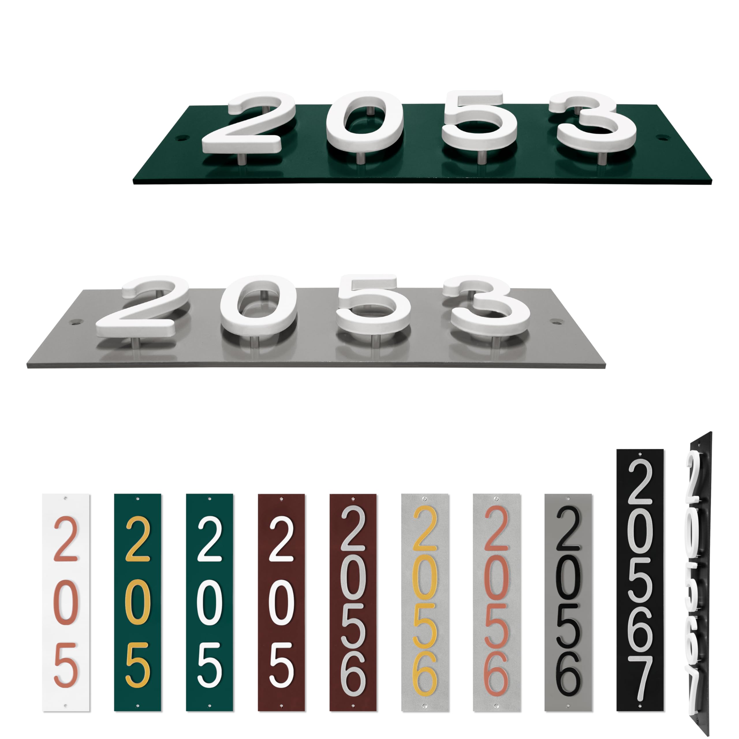 Amazon.com: AMGO Personalized House Numbers Address Street Sign Plaque ...