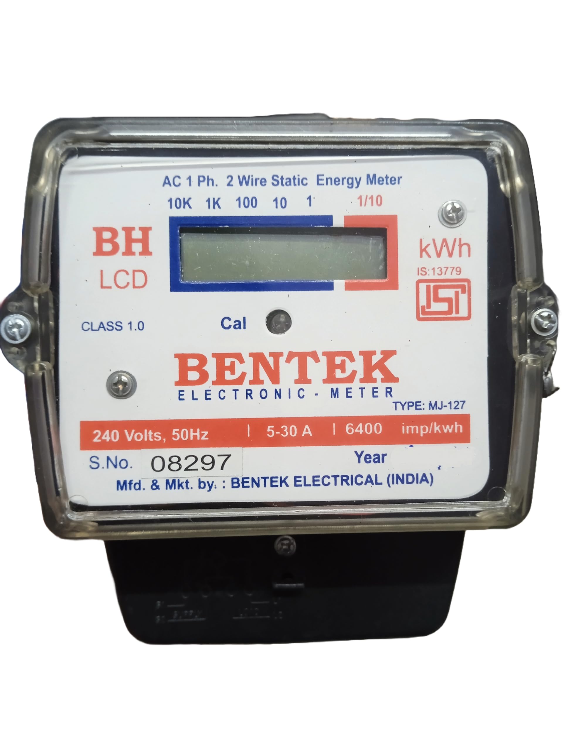 Bentek Single Phase LCD Energy Meter, Submeter Electricity Meter For ...