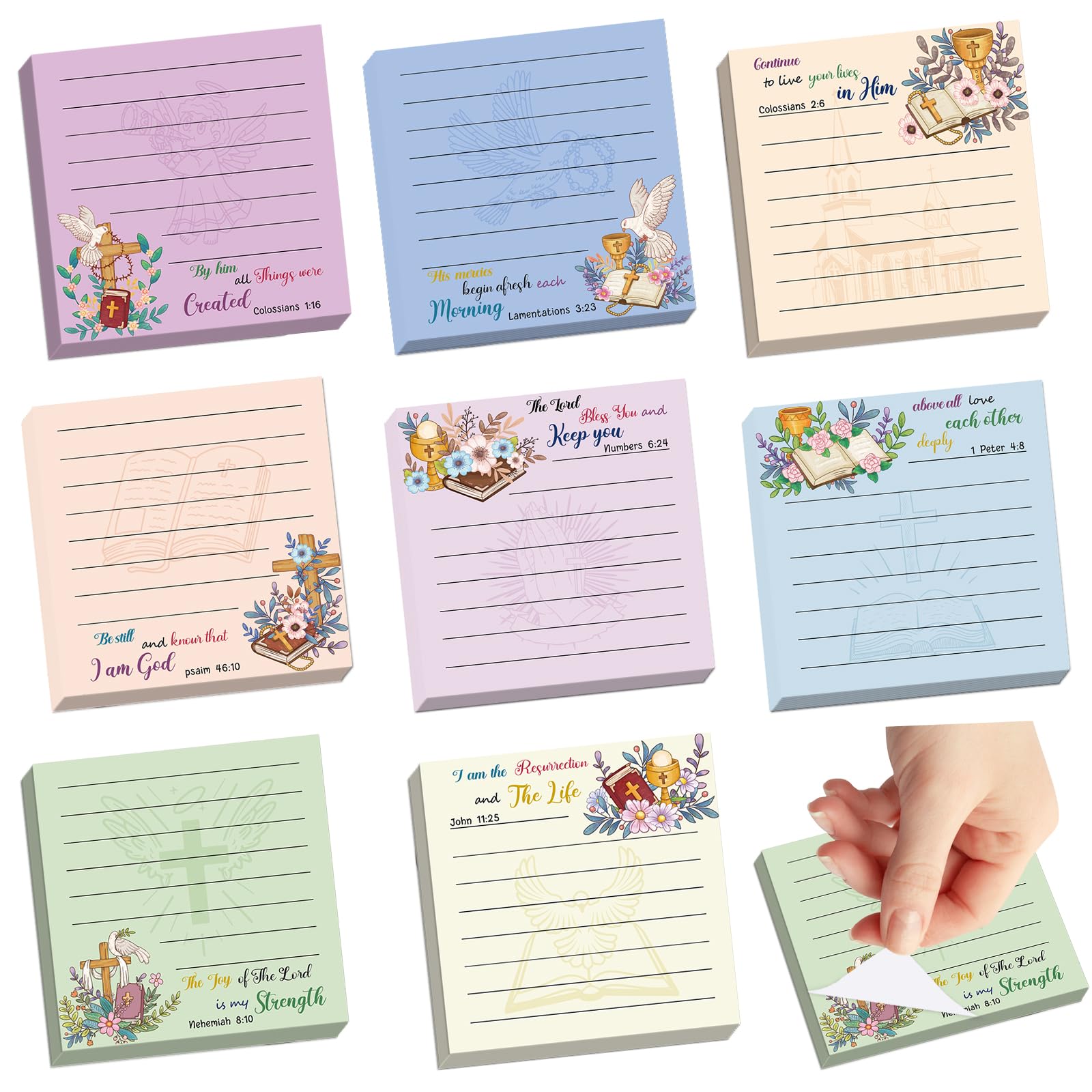 Snapklik.com : 600 Sheets Bible Sticky Notes, Self Stick Christian ...