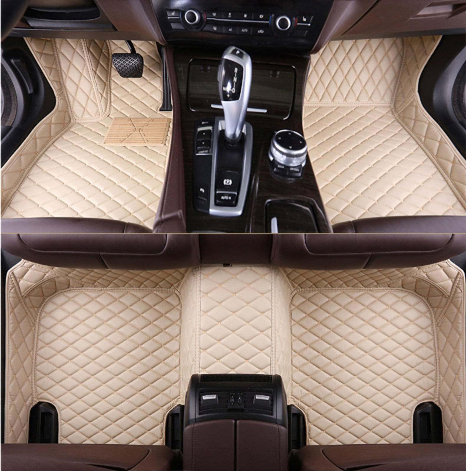 Amazon.com: HLMATSM Custom Luxury Leather Car Floor Mats Upgrade Your ...
