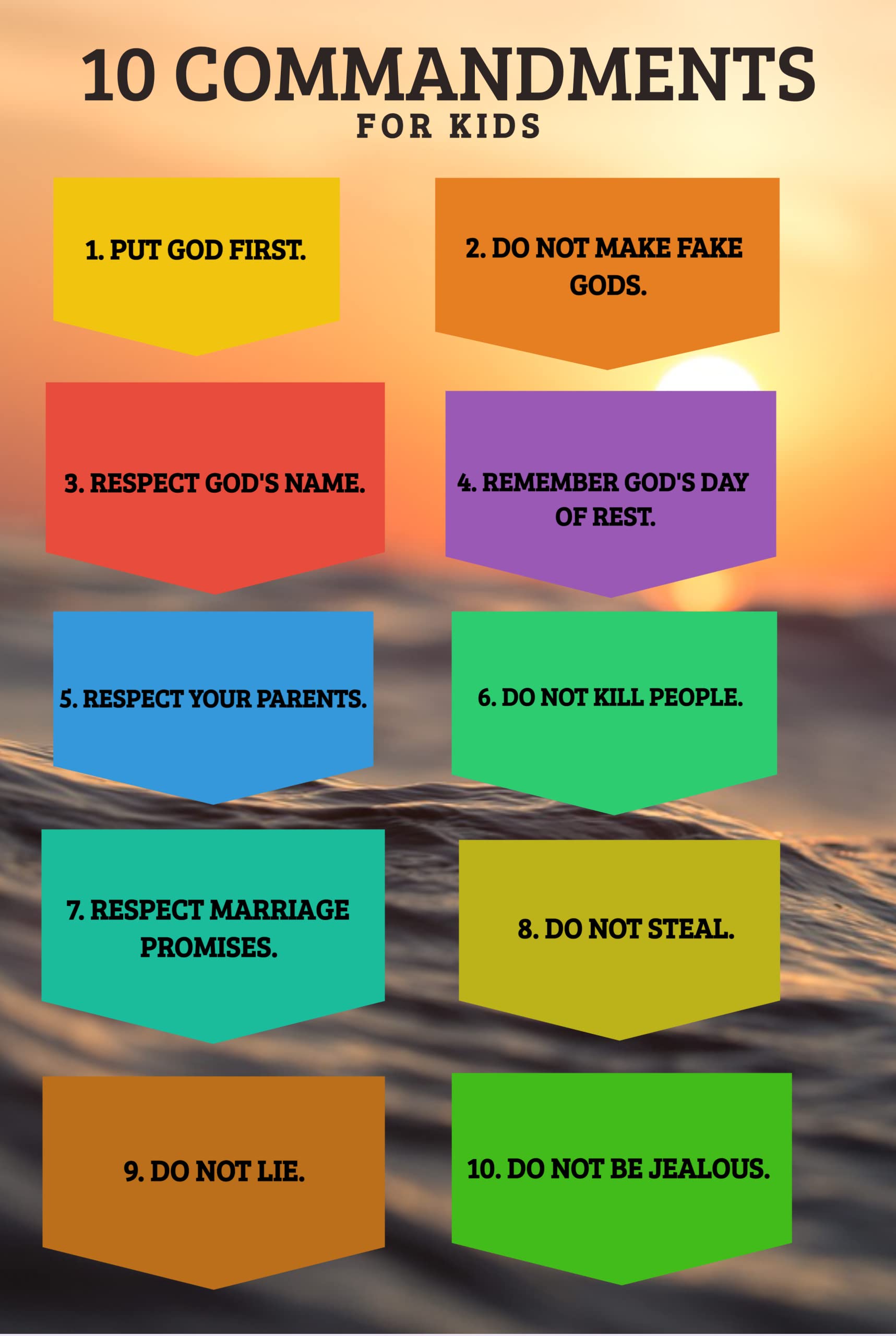 10 Commandments For Little Kids 10 Commandments For Kids Lesson With