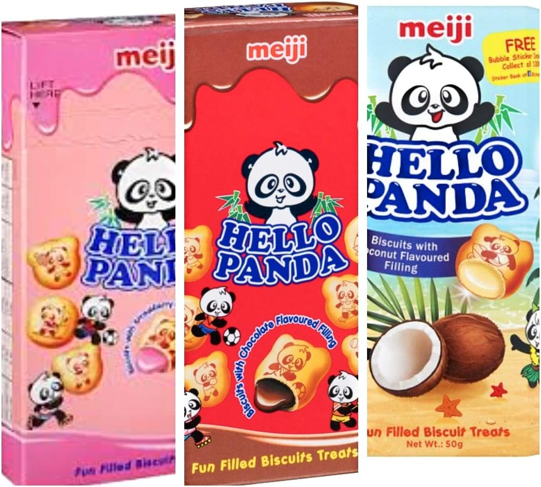 Hello Panda 25g. X 20 Packs 10 Chocolate, 10 Strawberry : Amazon.co.uk ...