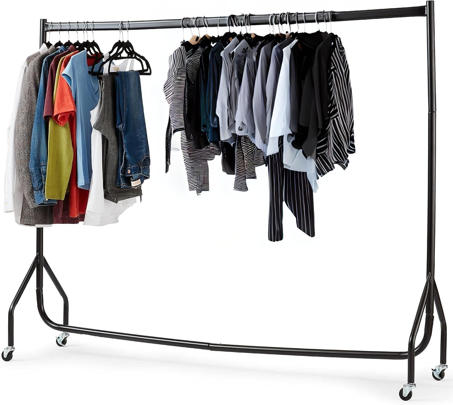 Heavy Duty Coloured Garment Rail Clothes Rail Steel Clothes Rail ...