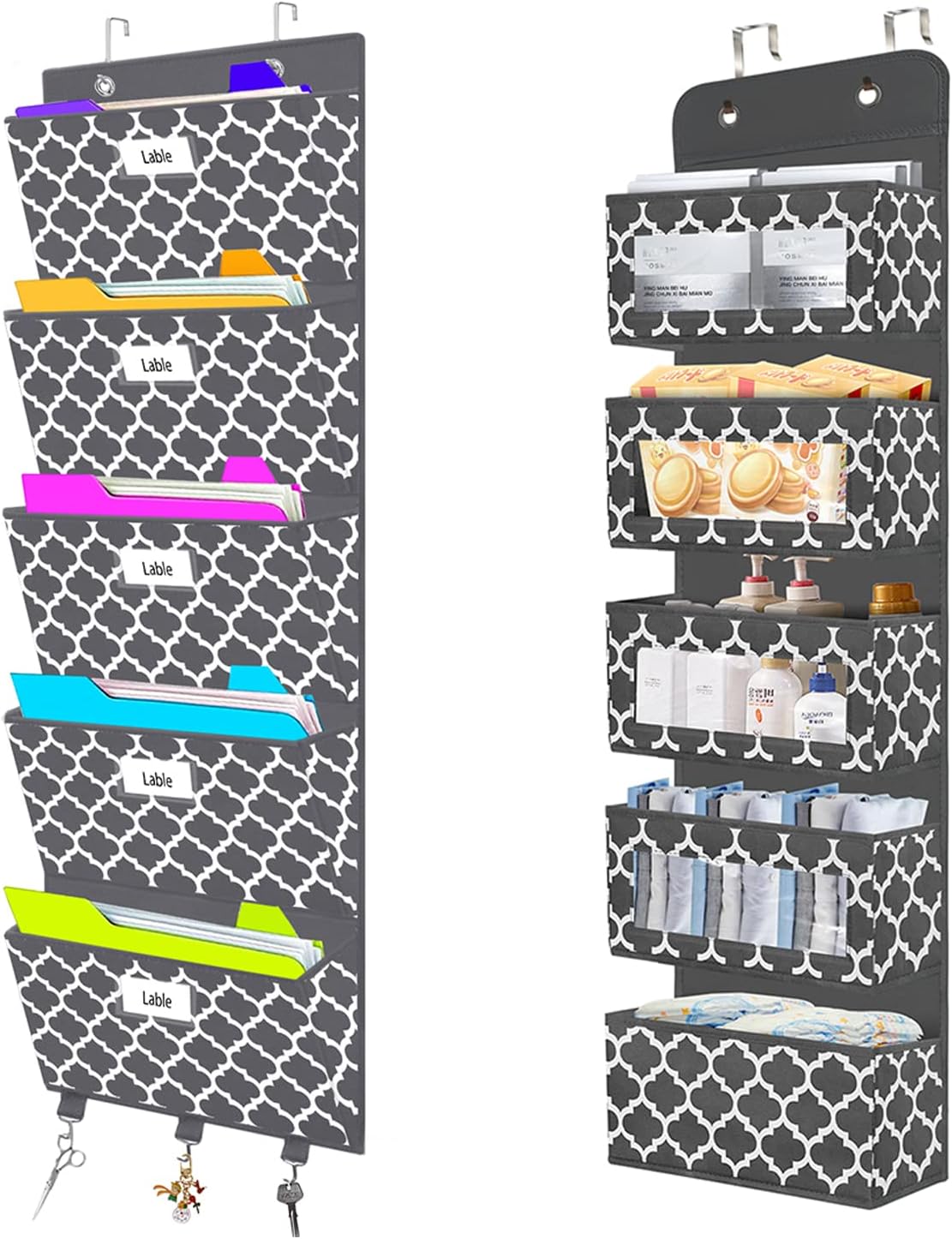 Amazon.com : homyfort Over the Door File Organizer & Door Hanging ...